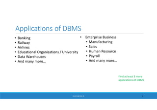 DBMS & Data Models - In Introduction | PDF