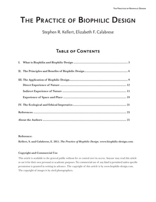 Practice of Biophilic Design | PDF