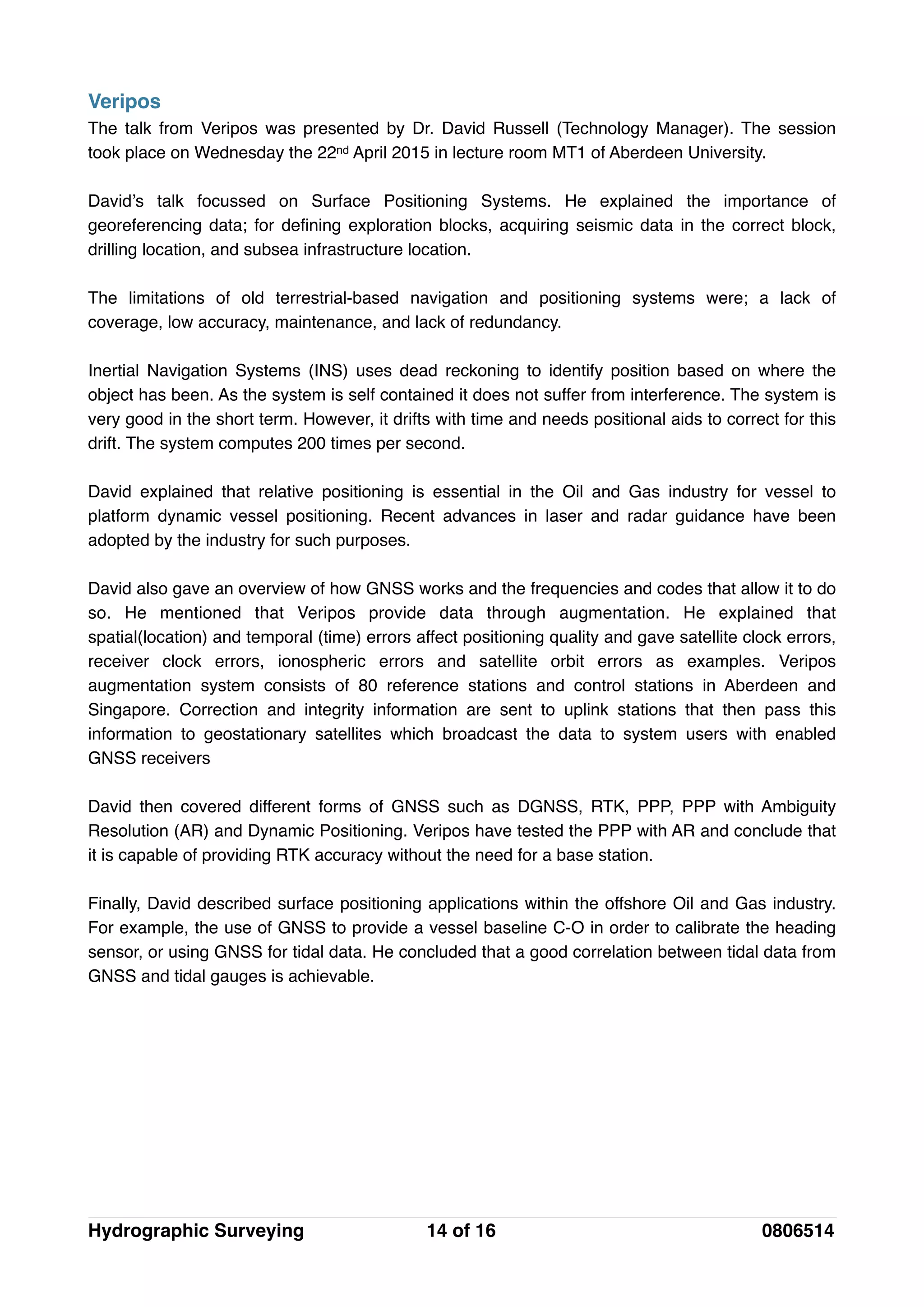 A log book of Hydrographic Survey presentations | PDF