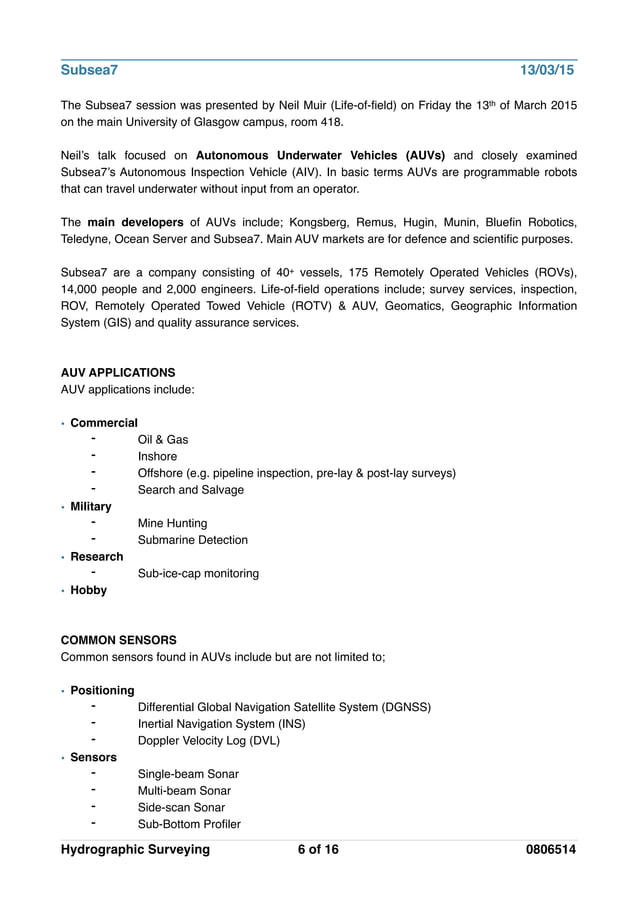 A log book of Hydrographic Survey presentations | PDF