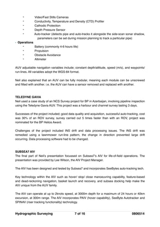 A log book of Hydrographic Survey presentations | PDF
