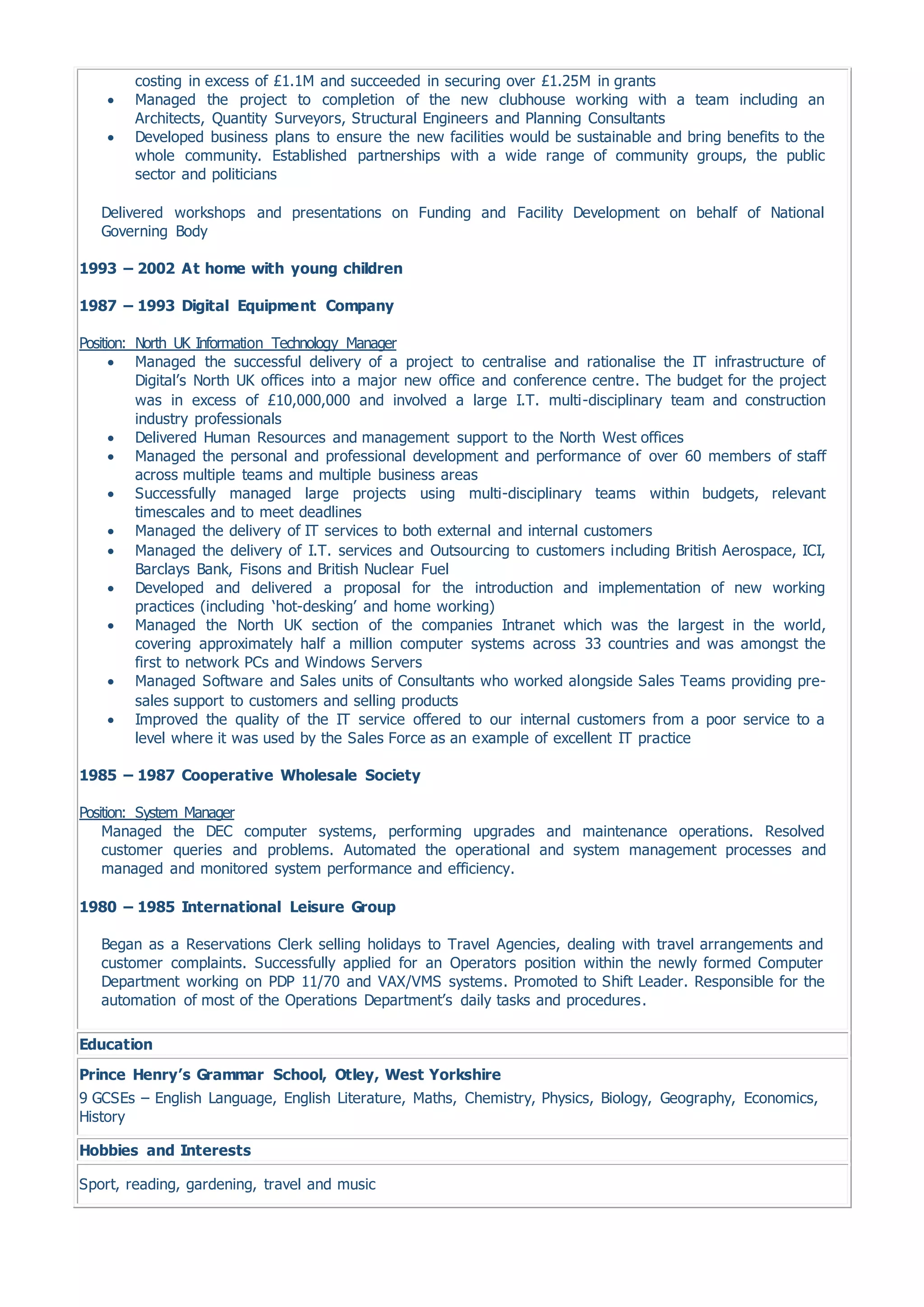 Carol Doran CV | DOCX