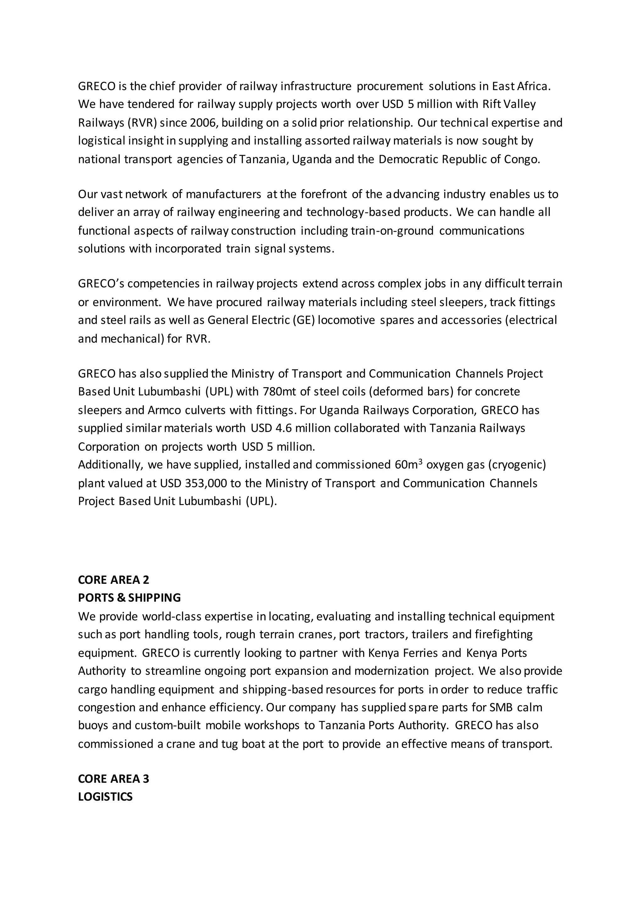 Greco International-Company Profile | DOCX