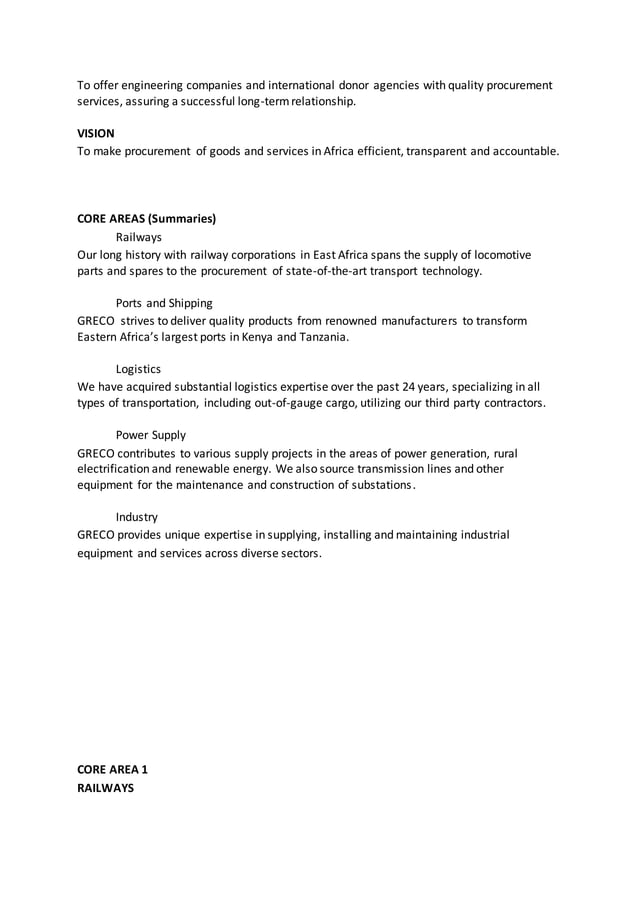 Greco International-Company Profile | PDF