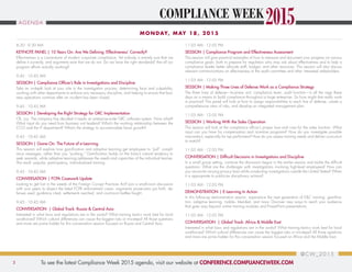 complianceweek2015_agenda_brochure | PPT