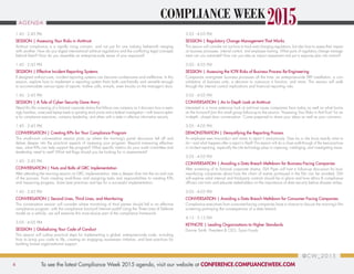 complianceweek2015_agenda_brochure | PPT