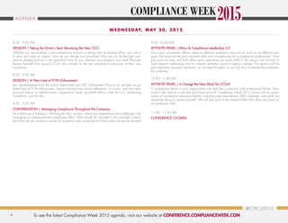 complianceweek2015_agenda_brochure | PPT