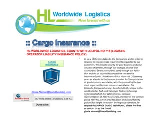HL WORLDWIDE LOGISTICS -- SERVICES PRESENTATION MARCH 2016 | PDF