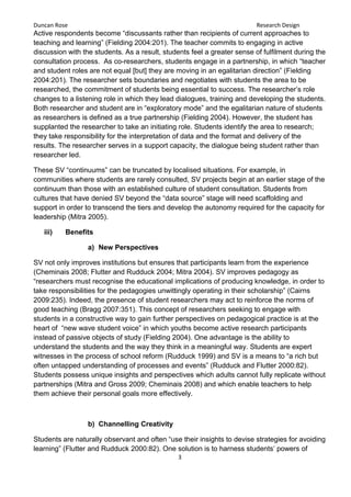 The Role of Student Voice in Curriculum Design - Final Draft | PDF