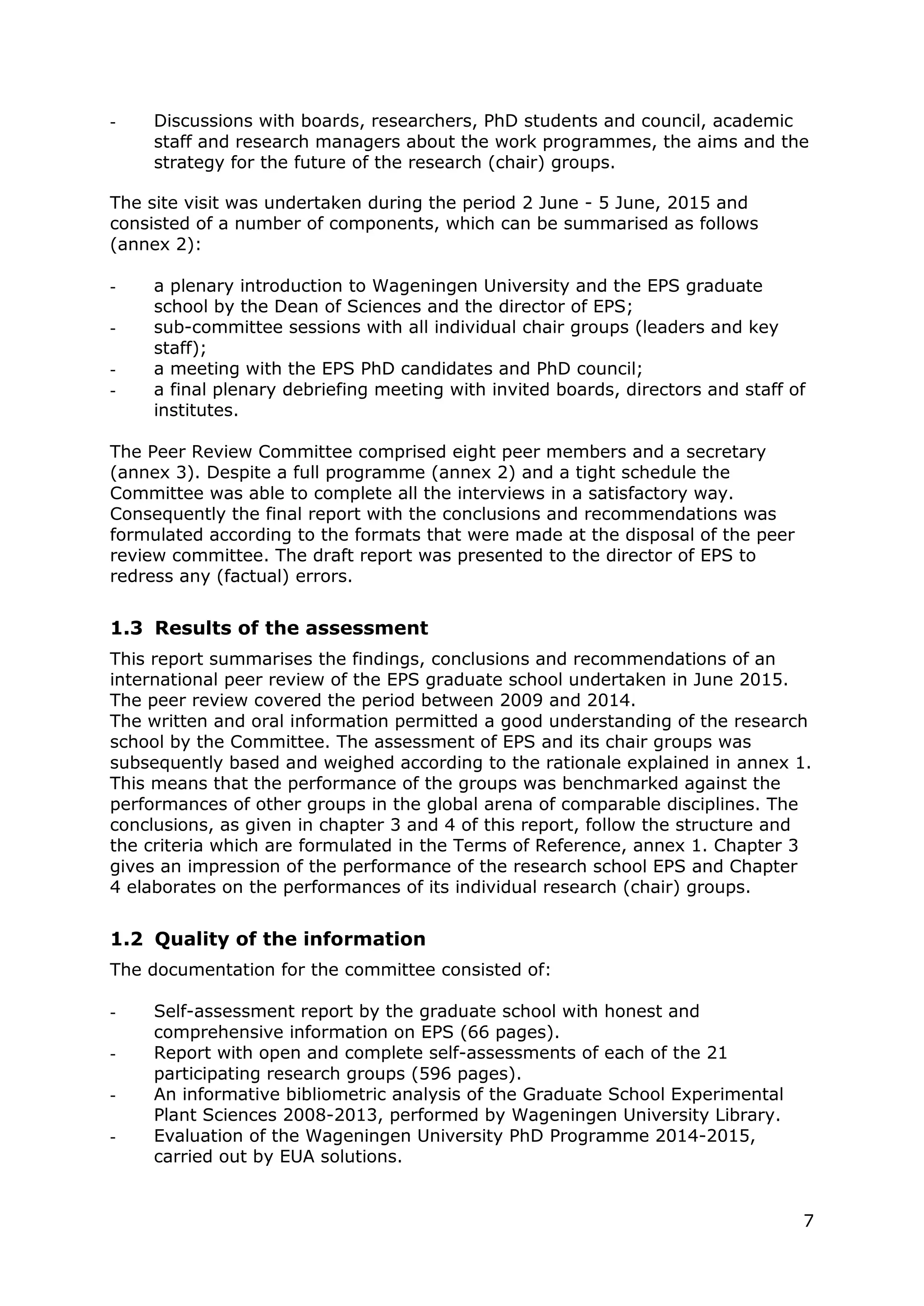 Report EPS Review 2009 - 2015 | PDF