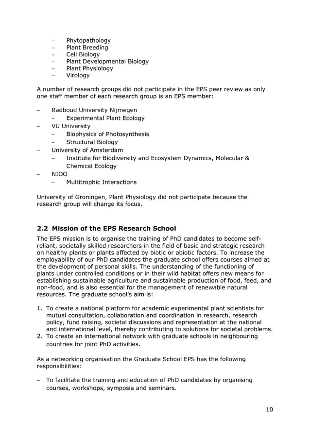 Report EPS Review 2009 - 2015 | PDF