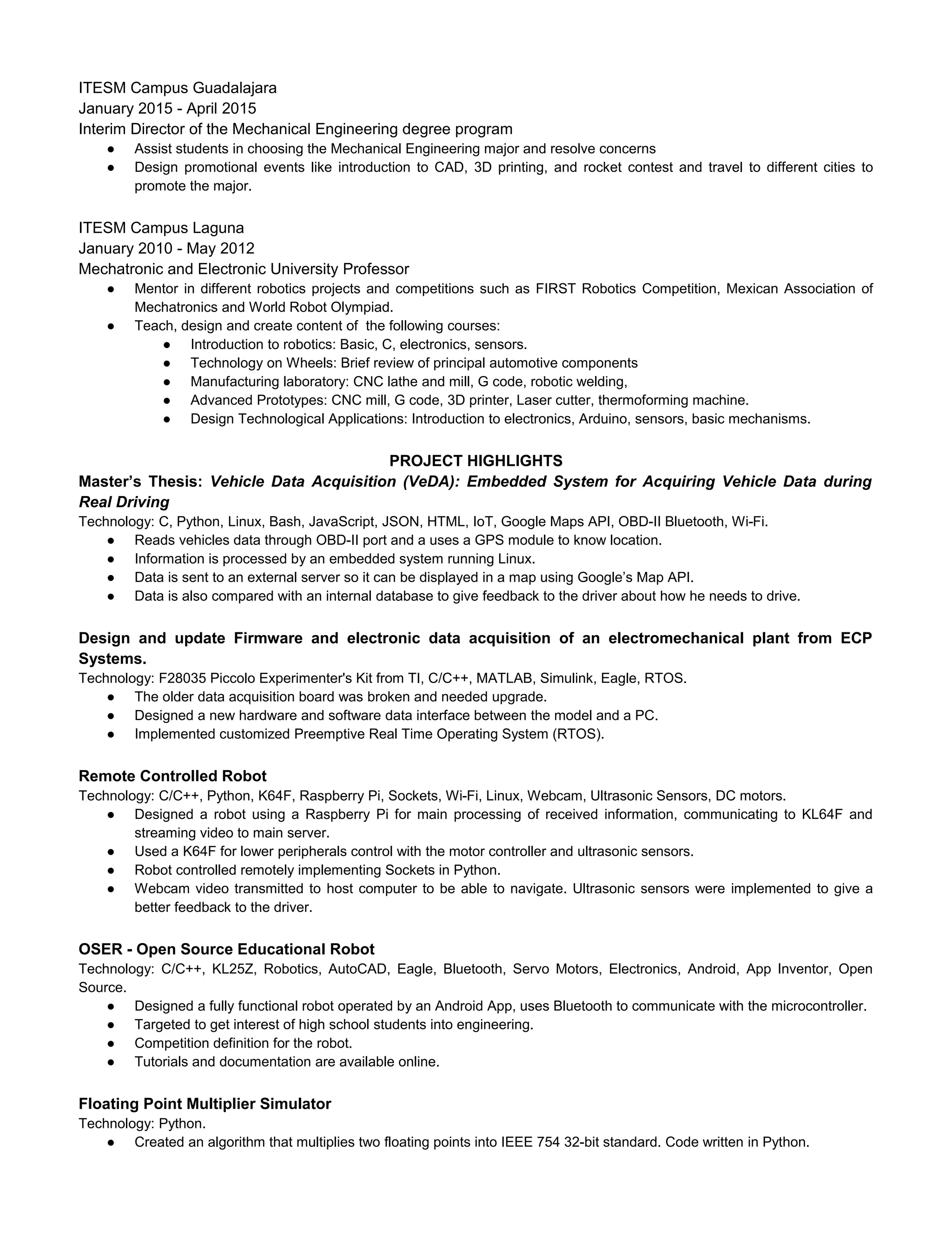 Gerardo Carmona Embedded Engineer | PDF | Free Download