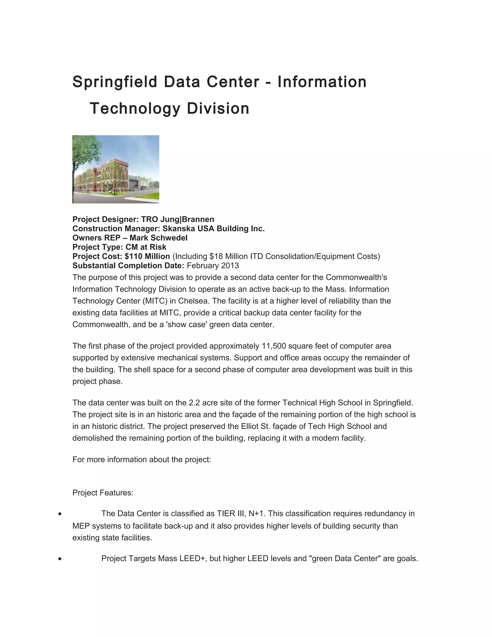 Springfield Data Center | DOC