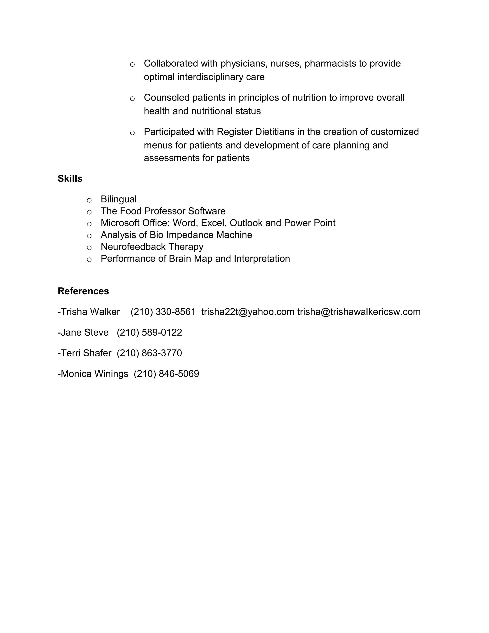 Carolina Villarreal Resume | DOC