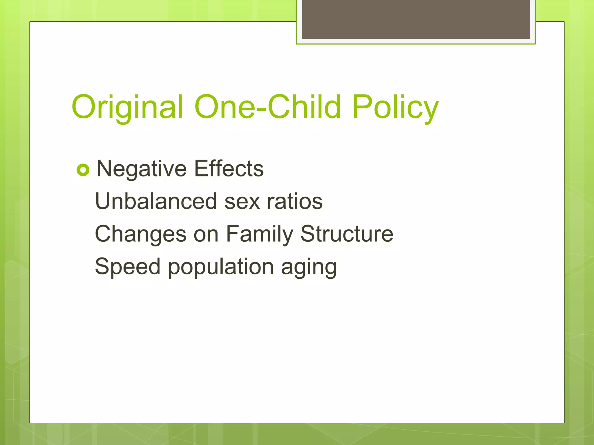 One-child policy | PPTX