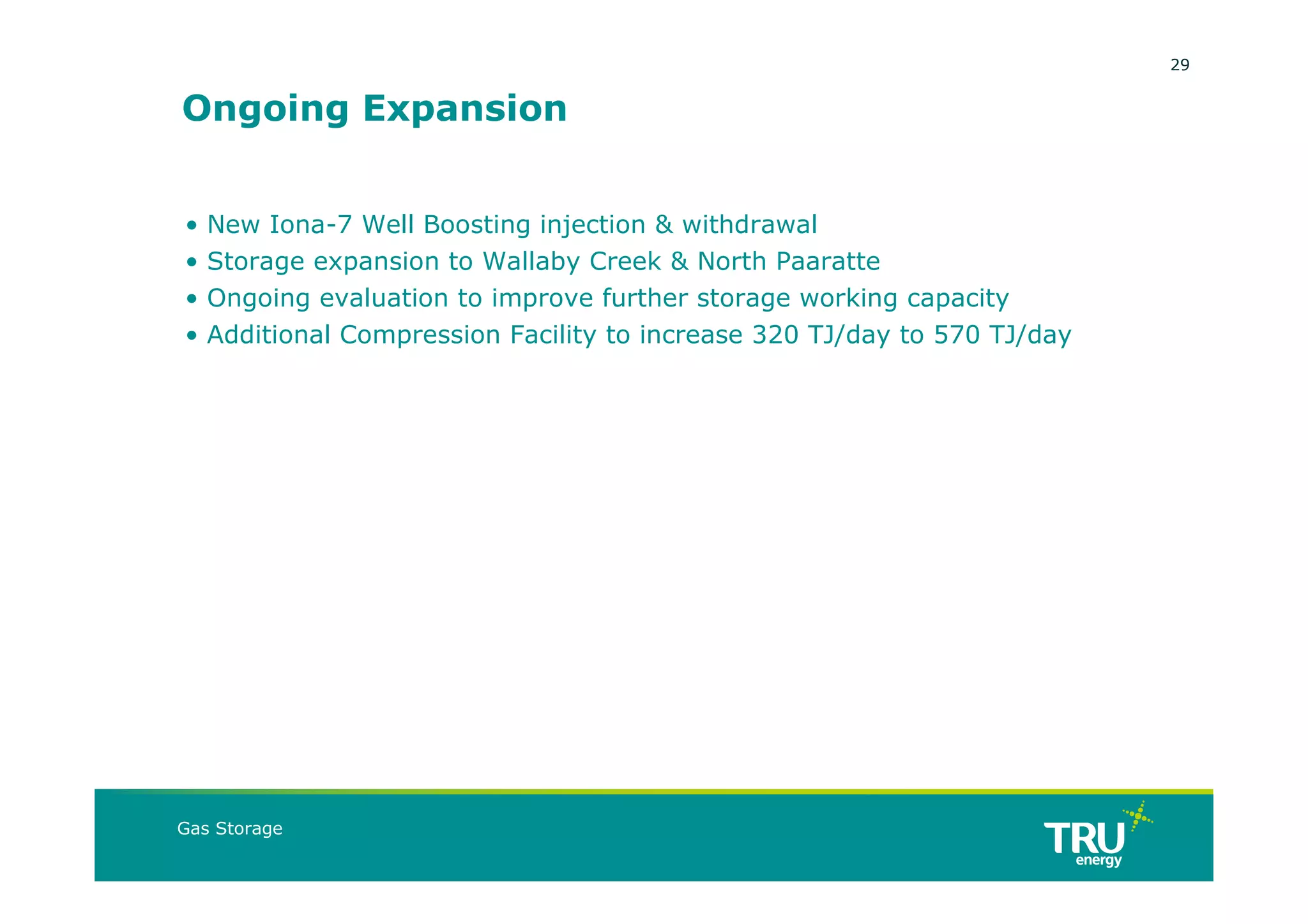 TRUenergy Gas Storage SPE Presentation | PPT