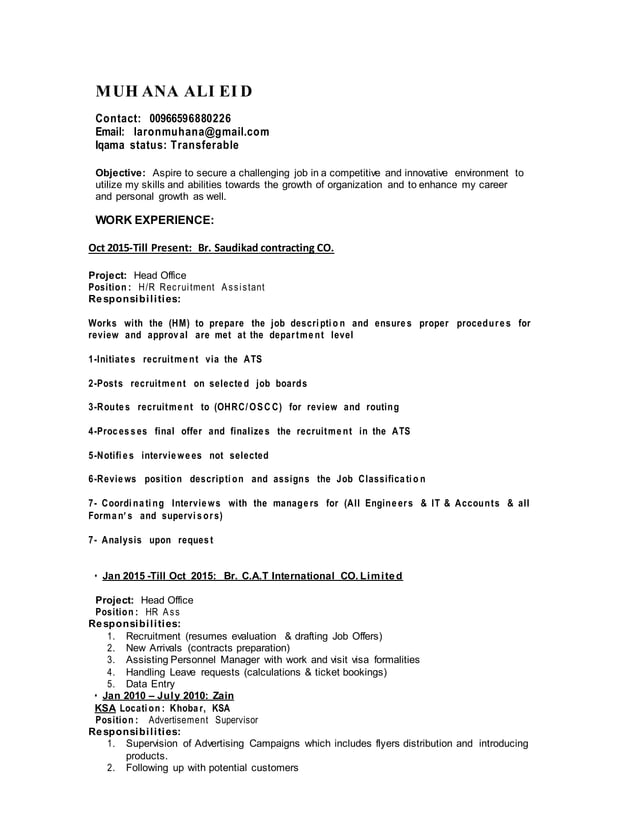 Muhana CV | DOCX
