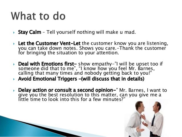 Dealing with Difficult Customers