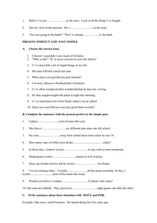 1ºbach review of tenses | DOC