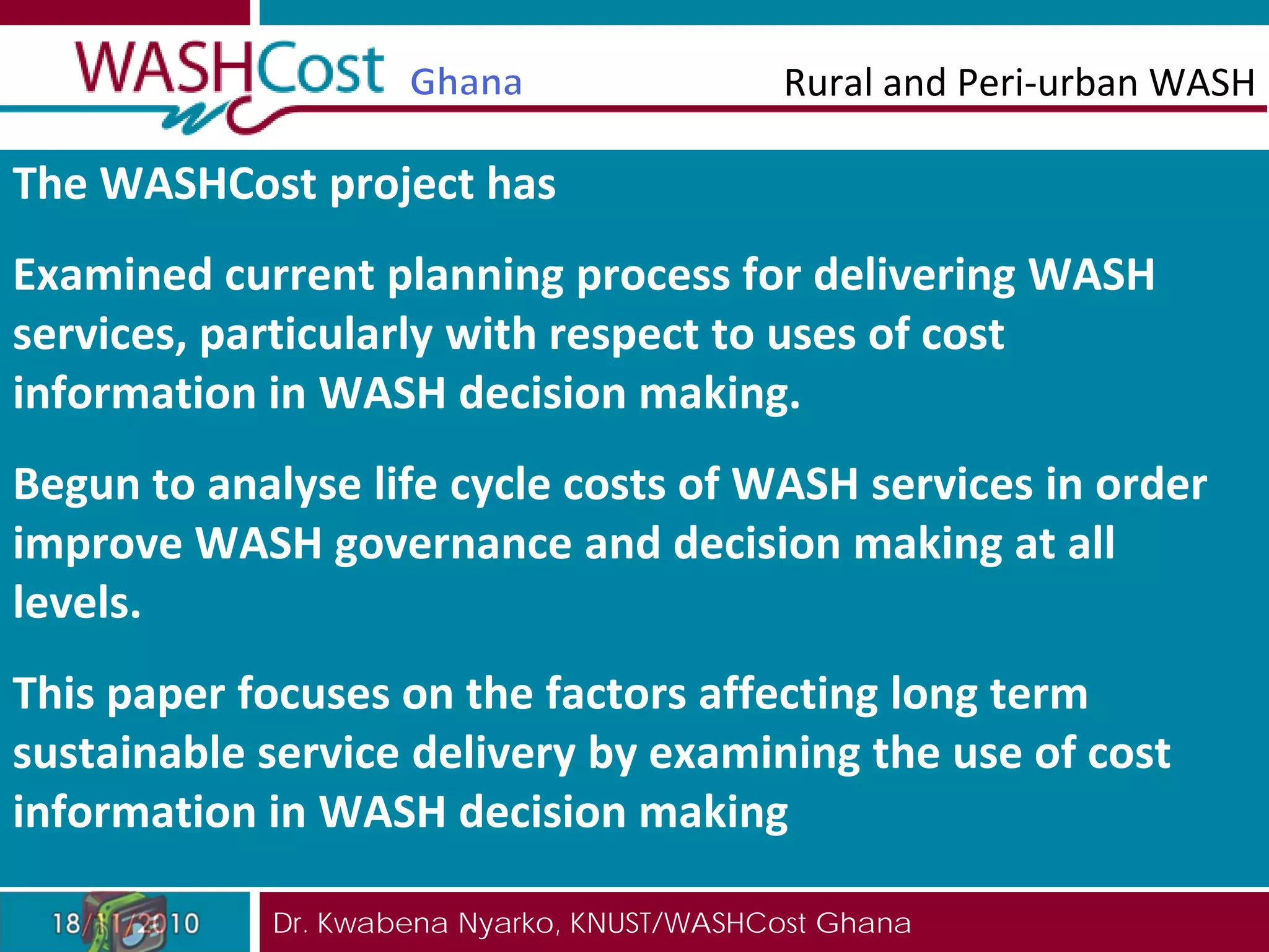 1 decision making in rwss delivery in ghana presentation | PDF