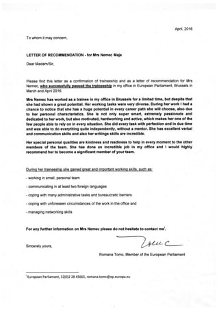 Recommendation letter | PDF