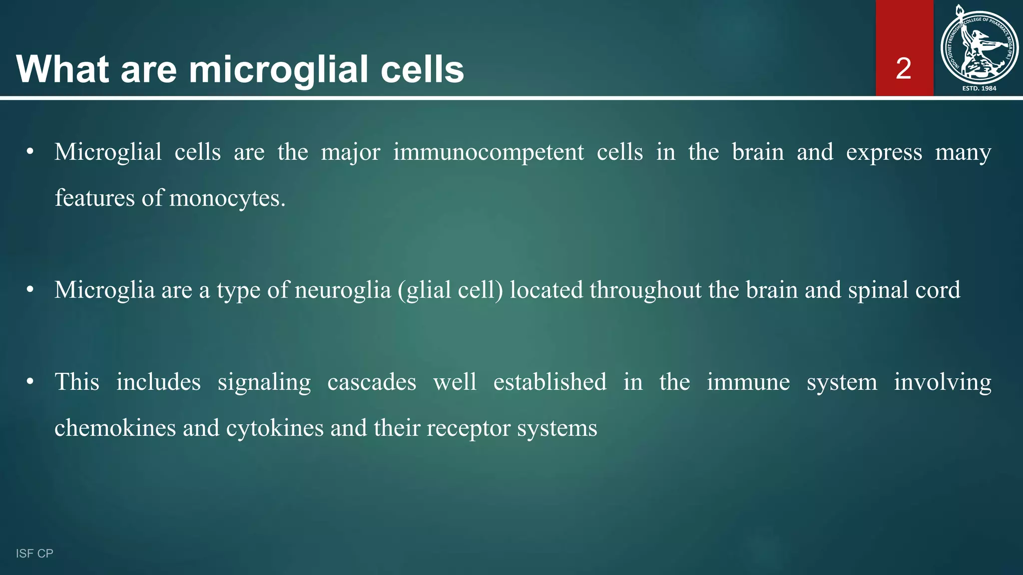 Microglial cells : overview | PPTX