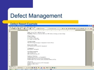 defect tracking and management | PPTX