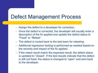 defect tracking and management | PPTX