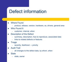 defect tracking and management | PPTX