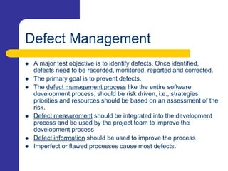 defect tracking and management | PPTX