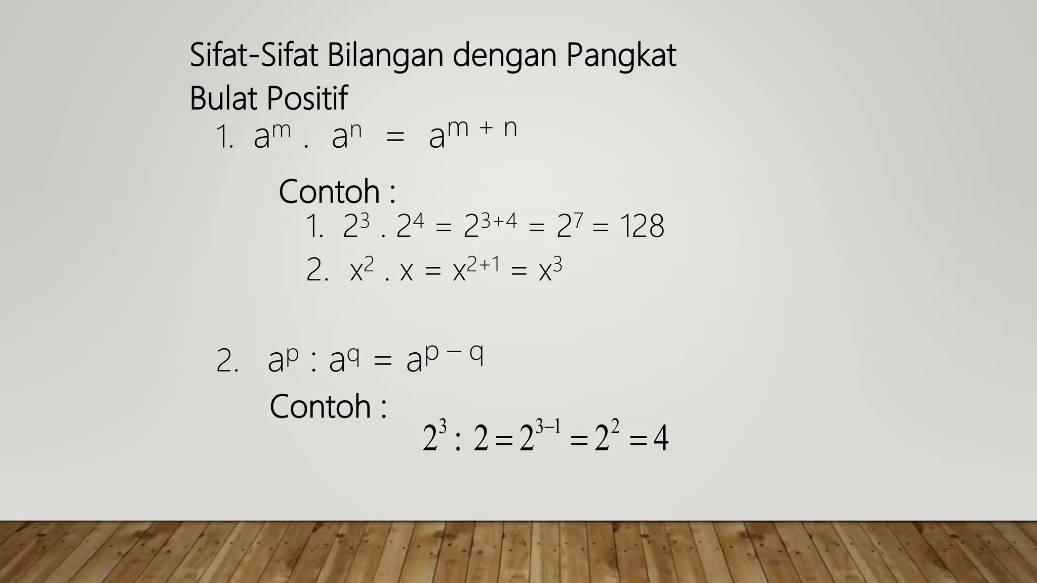 Sifat-sifat eksponen | PPTX