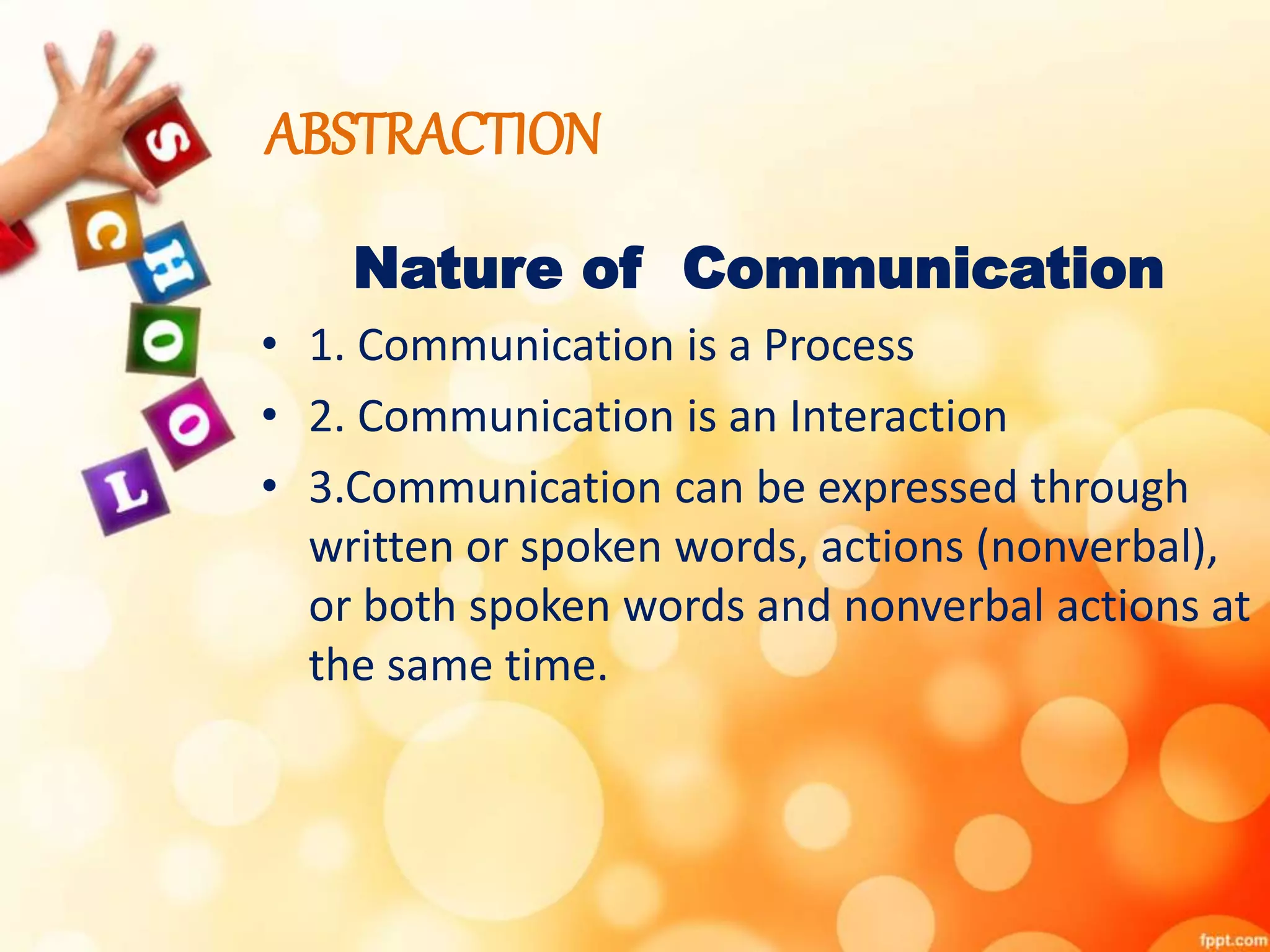 Oral Comm. Definition and Elements of Communication | PPTX