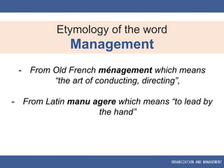 definition and functions of management | PPTX