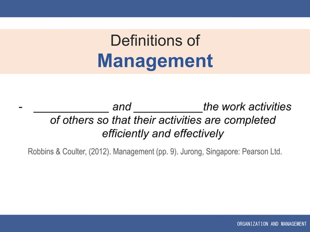 definition and functions of management | PPTX