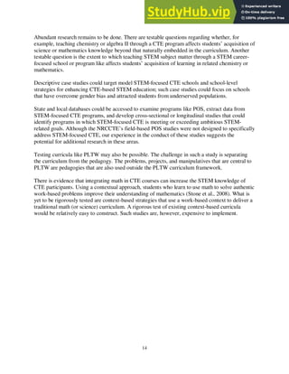 1 Delivering STEM Education Through Career And Technical Education ...