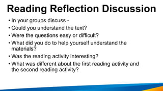 Reading Comprehension Strategies for ESL Students | PPTX