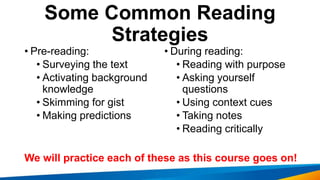 Reading Comprehension Strategies for ESL Students | PPTX