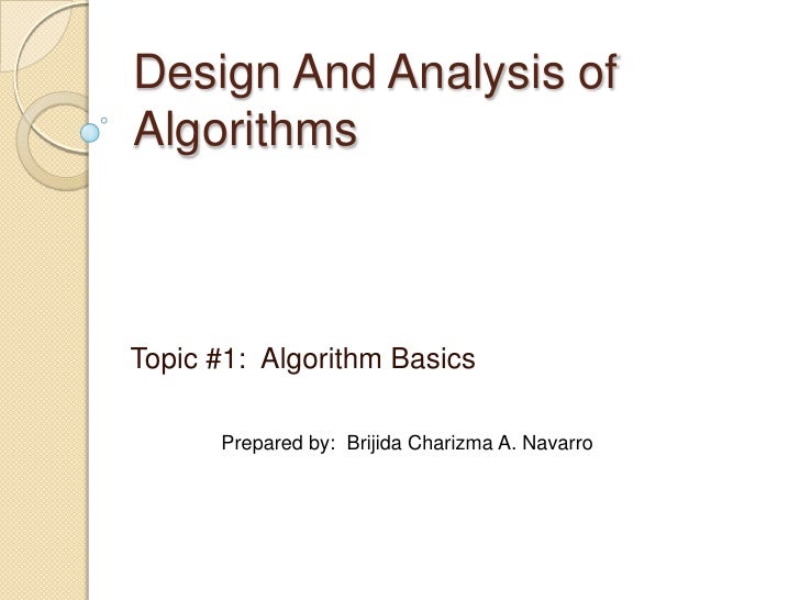 #1 designandanalysis of algo
