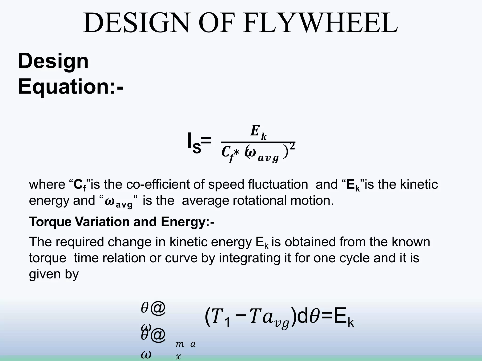 1 Design of flywheel | PPTX