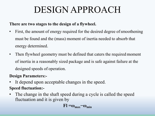 1 Design of flywheel | PPTX
