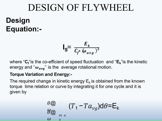 1 Design of flywheel | PPTX