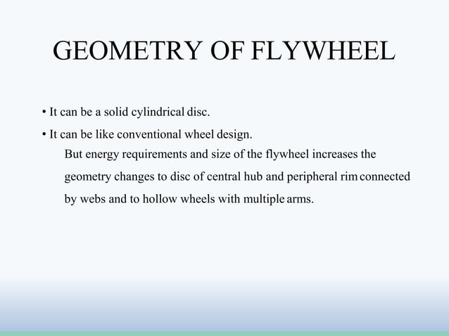 1 Design of flywheel | PPTX