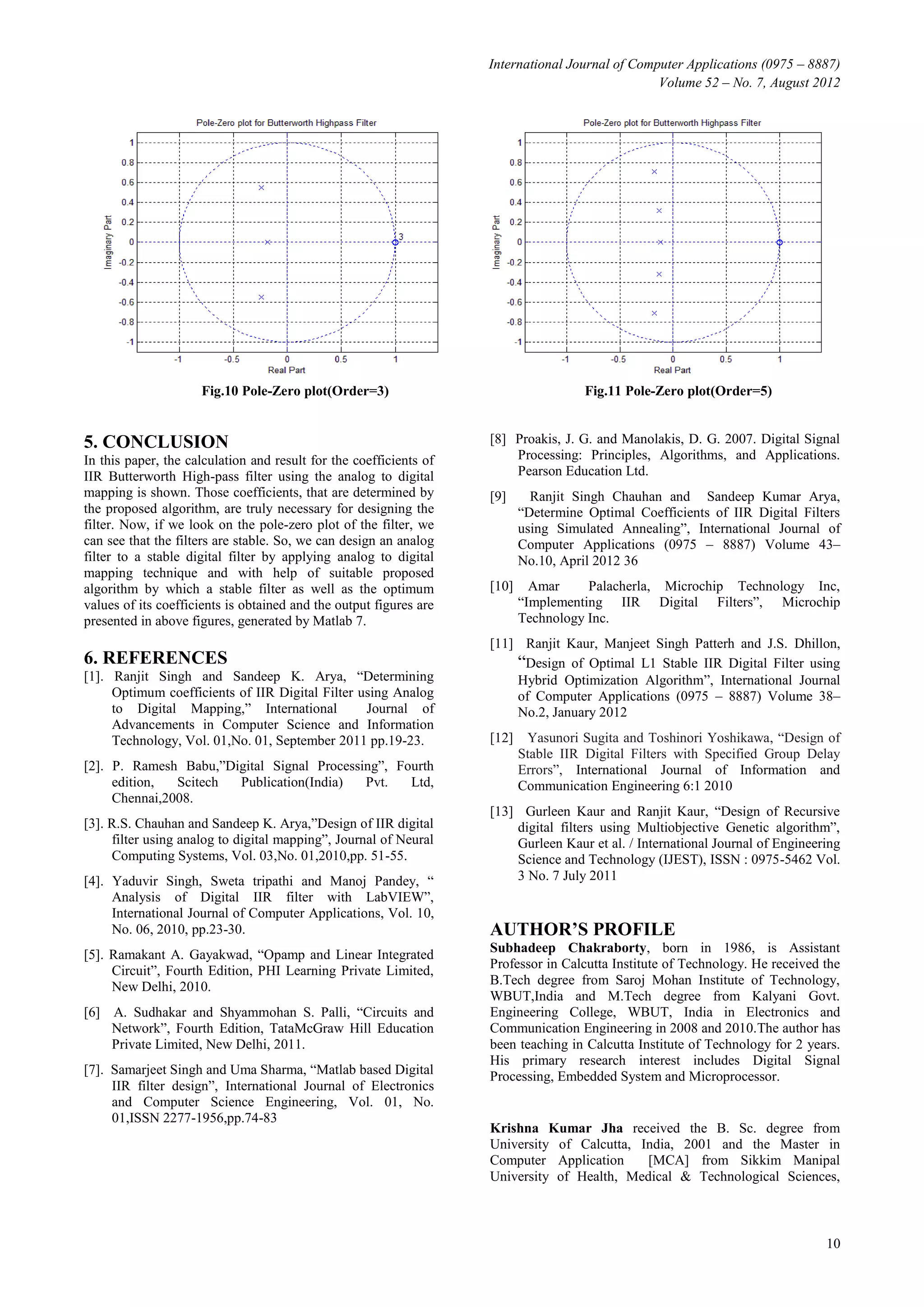 Design of iir digital highpass butterworth filter using analog to ...