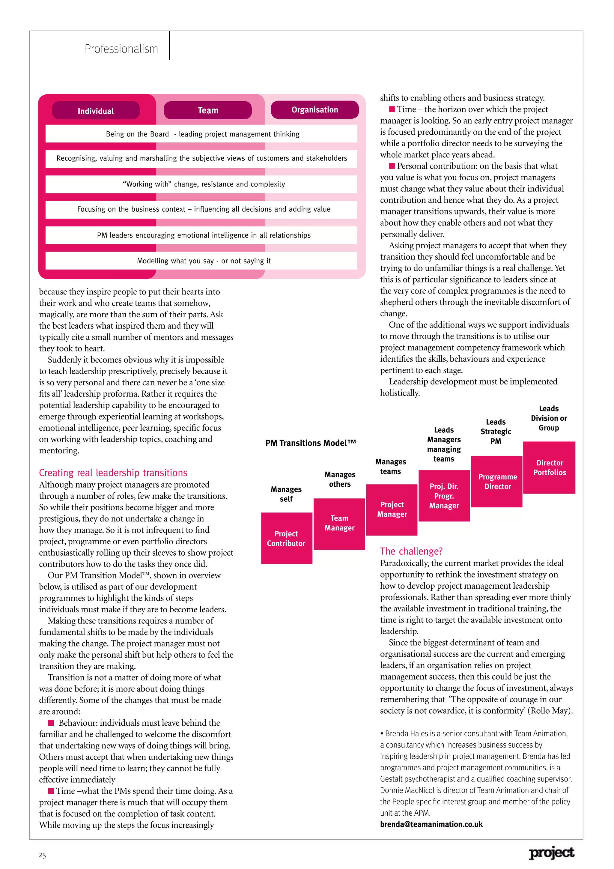 Developing Project Manager Leadersship - APM Project Article | PDF