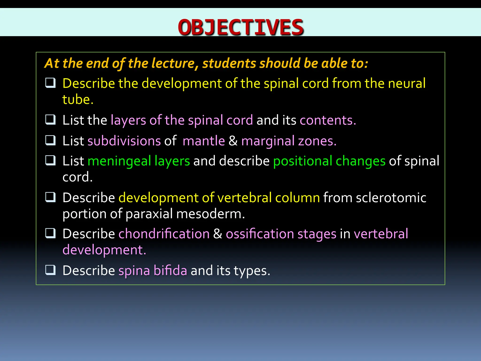 1) Development of Spinal Cord & Vertebral Col. 2017-2018.pdf