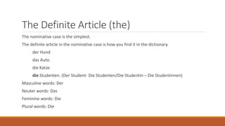 German Lesson One | PPTX
