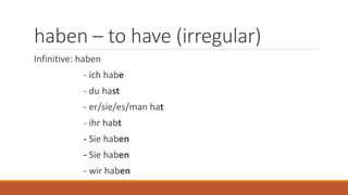 German Lesson One | PPTX