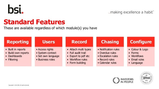 BSI Software - Client Presentation 2015