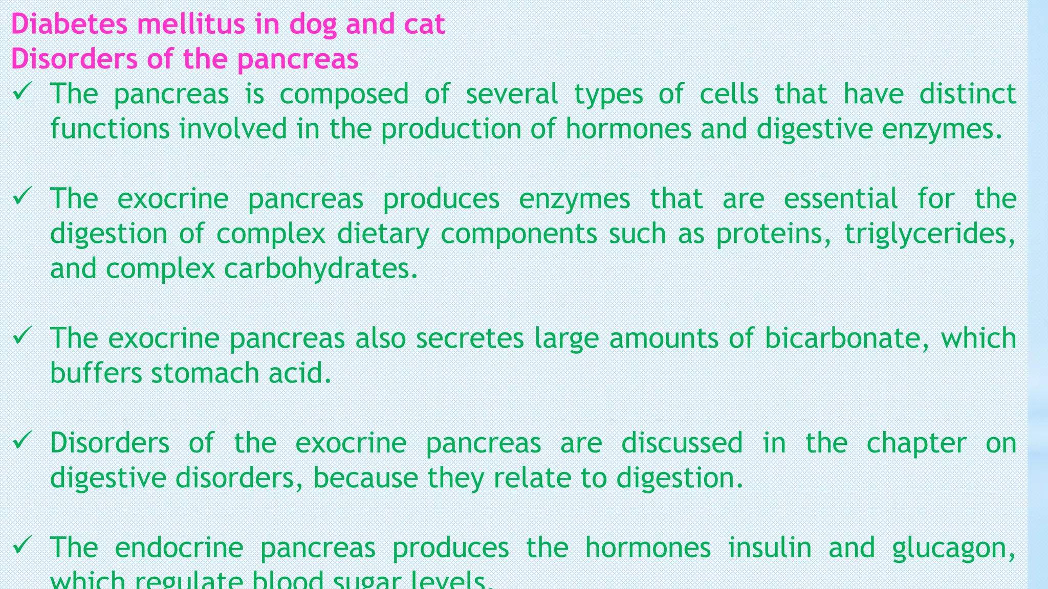 DIABETES IN ANIMALS: CAUSES, DIAGNOSIS AND PHARMACOLOGICAL MANAGEMENT | PDF