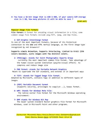 Multimedia digital images | DOCX